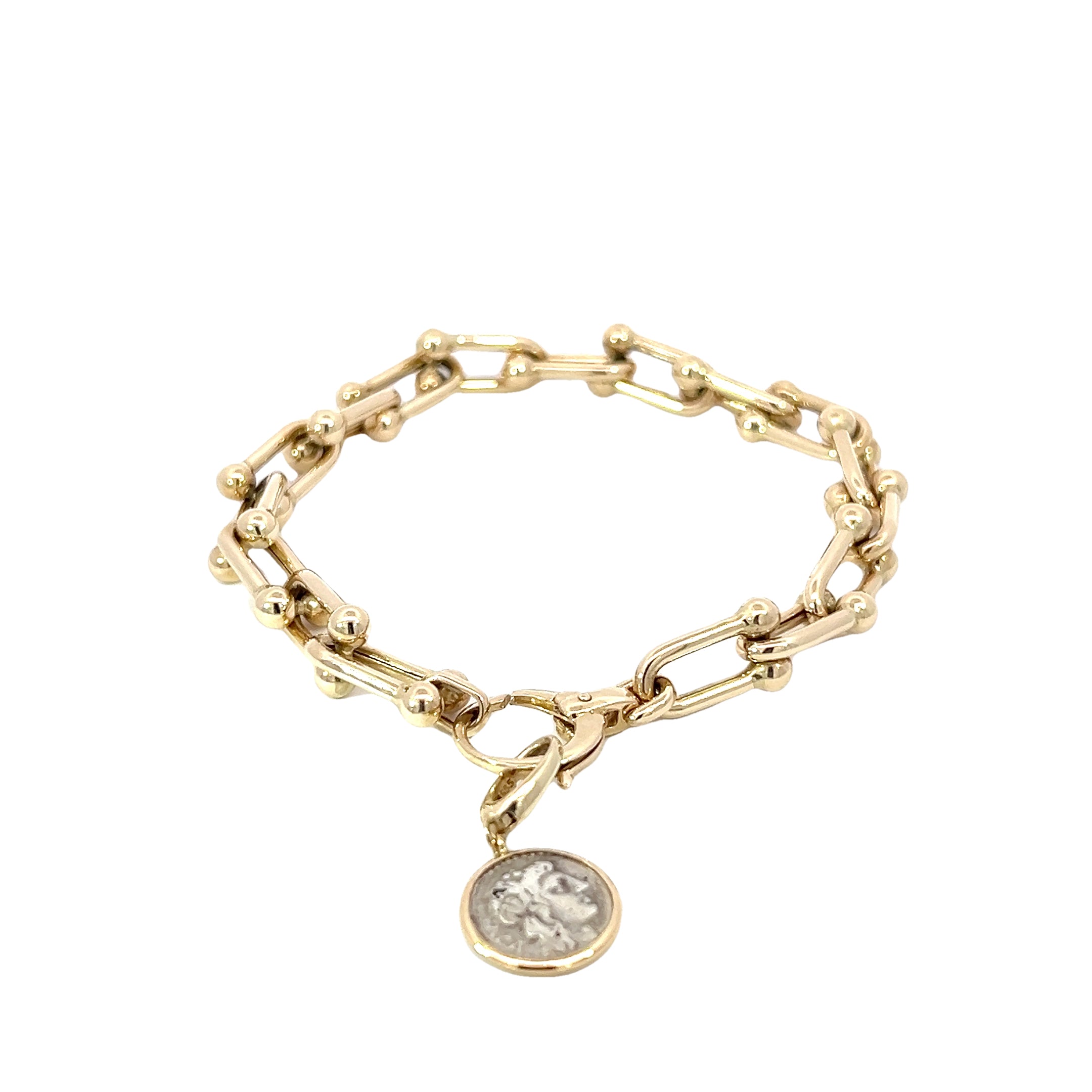 Victory Charm & Gold Link Bracelet – Zamani
